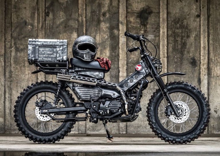 Sangarnya Motor Bebek Trail Honda Hunter Cub CT125 Di makeover Jadi